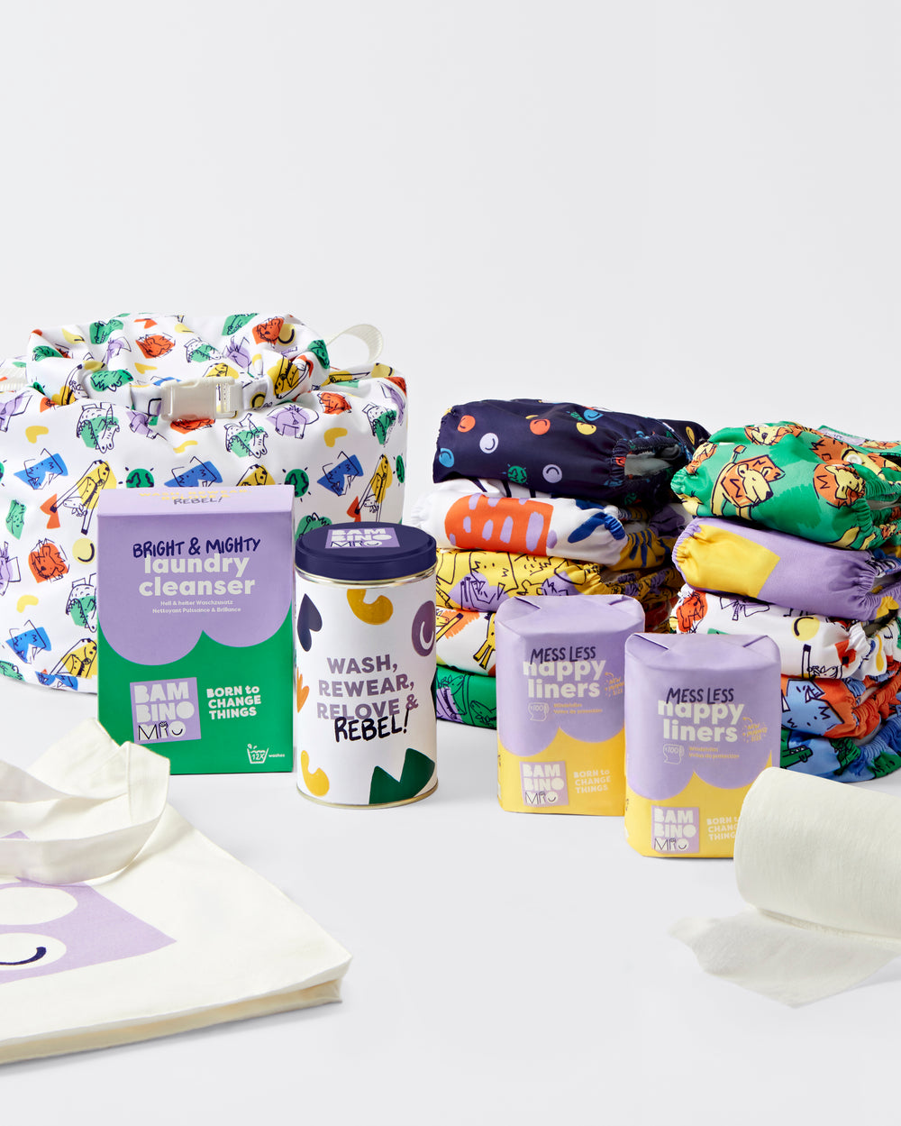 Reusable Cloth Nappies that Fit from Newborn to Potty | BAMBINO MIO ...