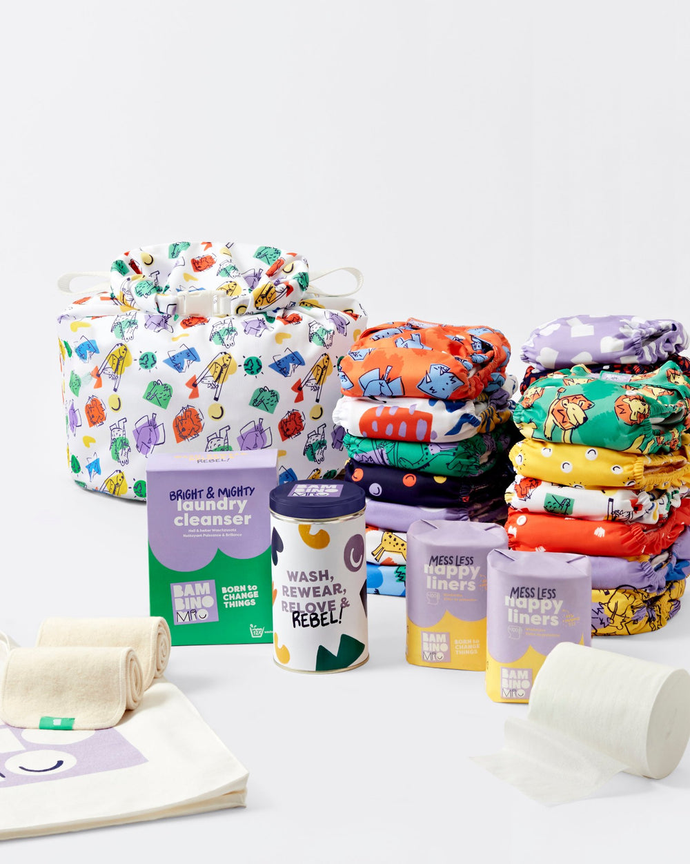 Reusable Cloth Nappies that Fit from Newborn to Potty | BAMBINO MIO ...